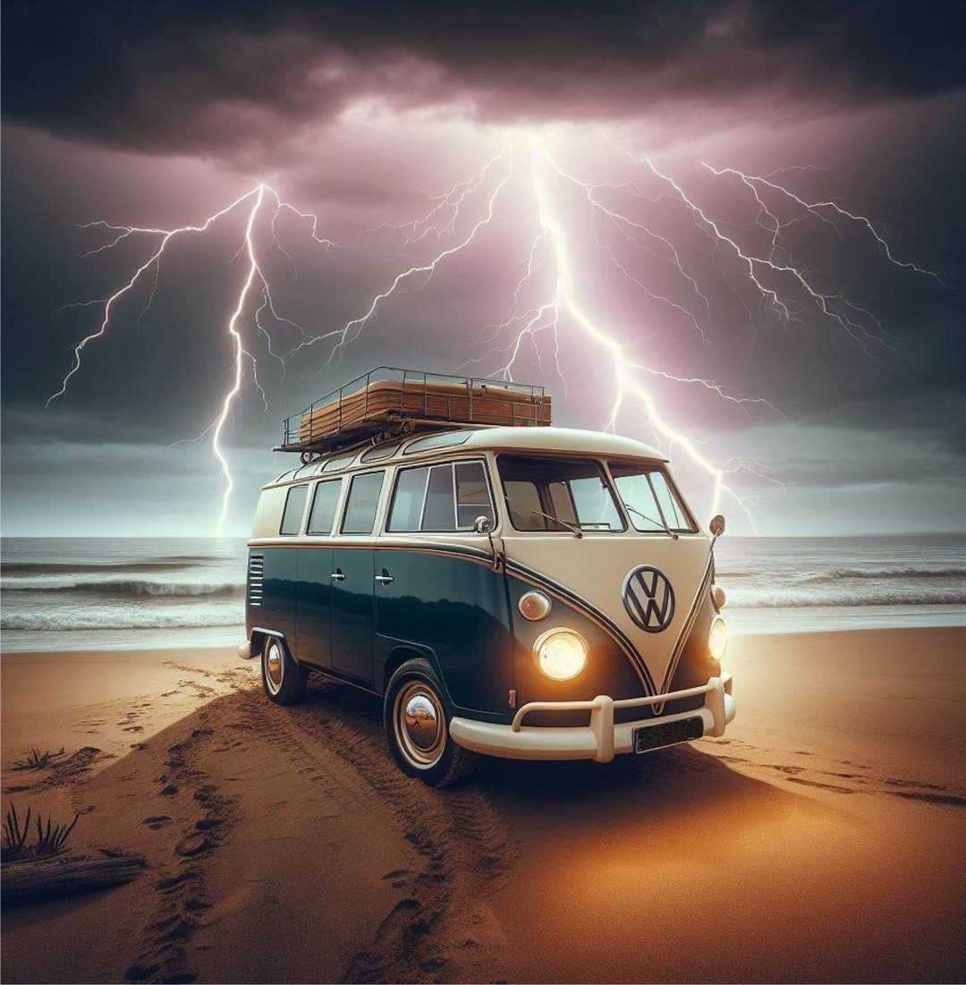 VW Volkswagen Camper Van Bus Greetings Birthday Card by Classic Car ...
