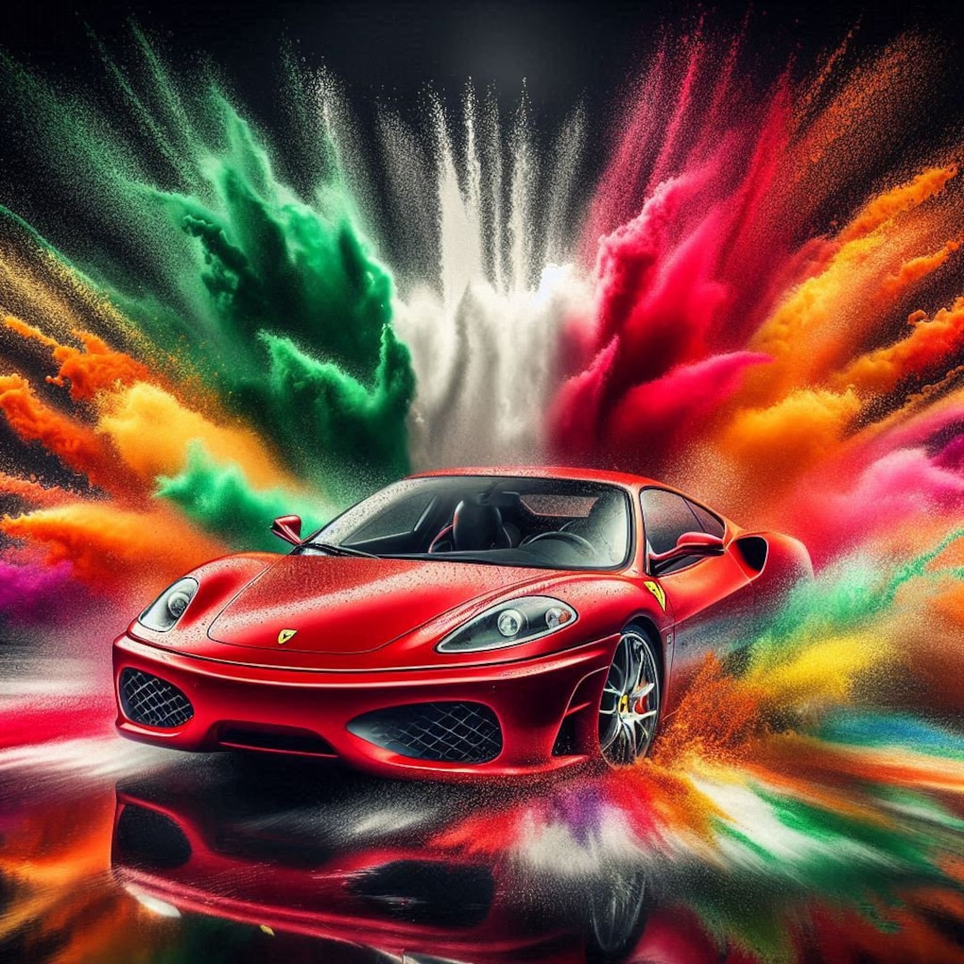 Ferrari 360 Sports Car Birthday Card or Greetings Card by Classic Car ...