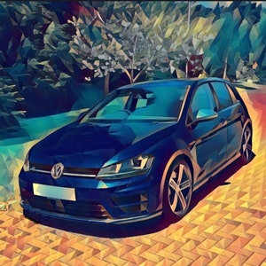 VW Volkswagen Golf R by Classic Car Cards Birthday Greetings - Etsy