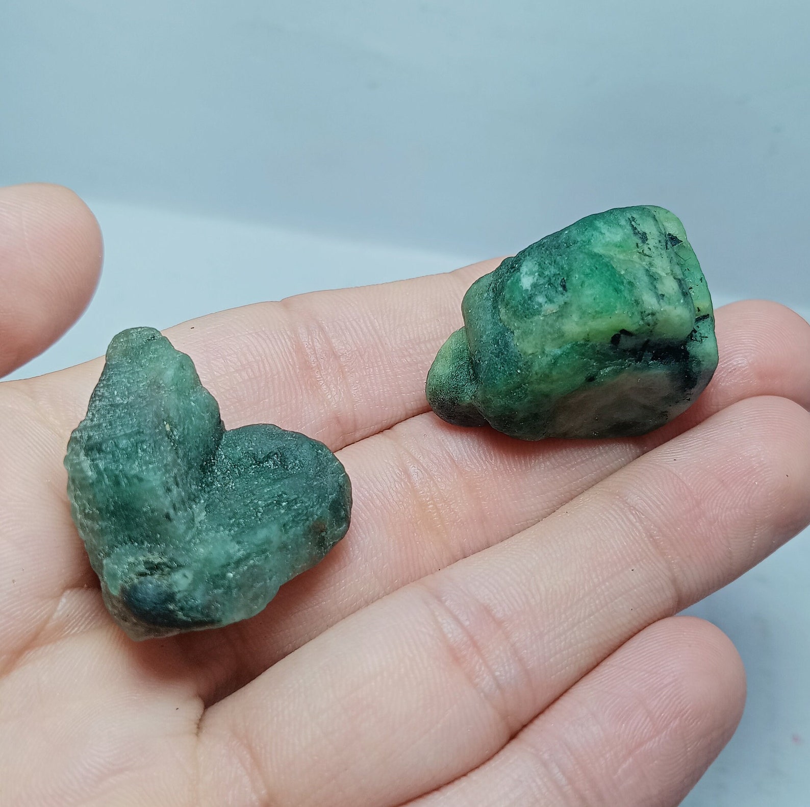 Big Emerald Rough Stone / Natural Zambian Emerald Rough Stone - Etsy