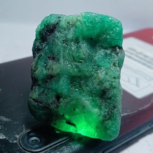 Big Emerald Rough Stone / Natural Zambian Emerald Rough Stone - Etsy