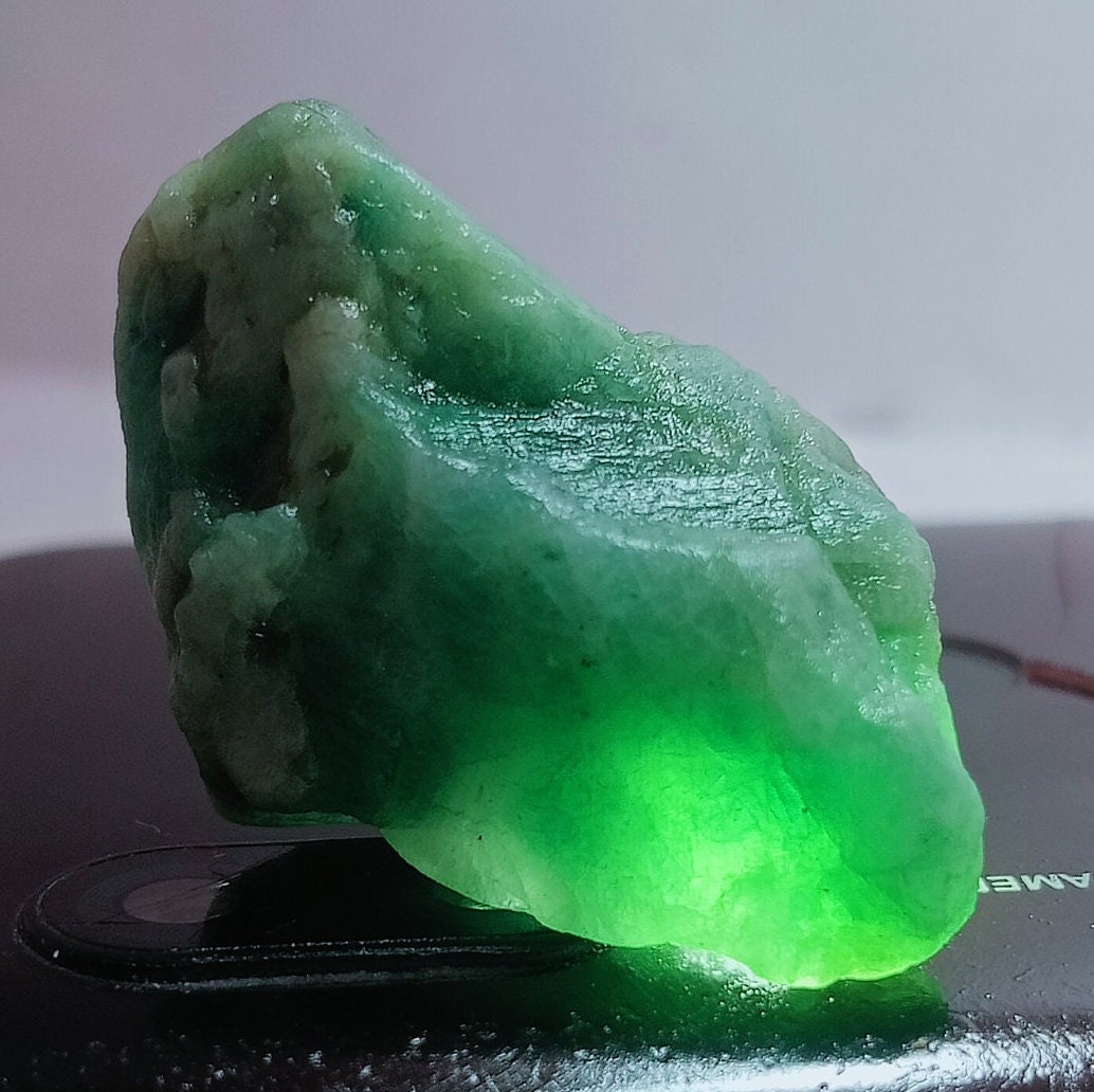 Big Emerald Rough Stone / Natural Colambian Emerald Rough Stone, Raw ...