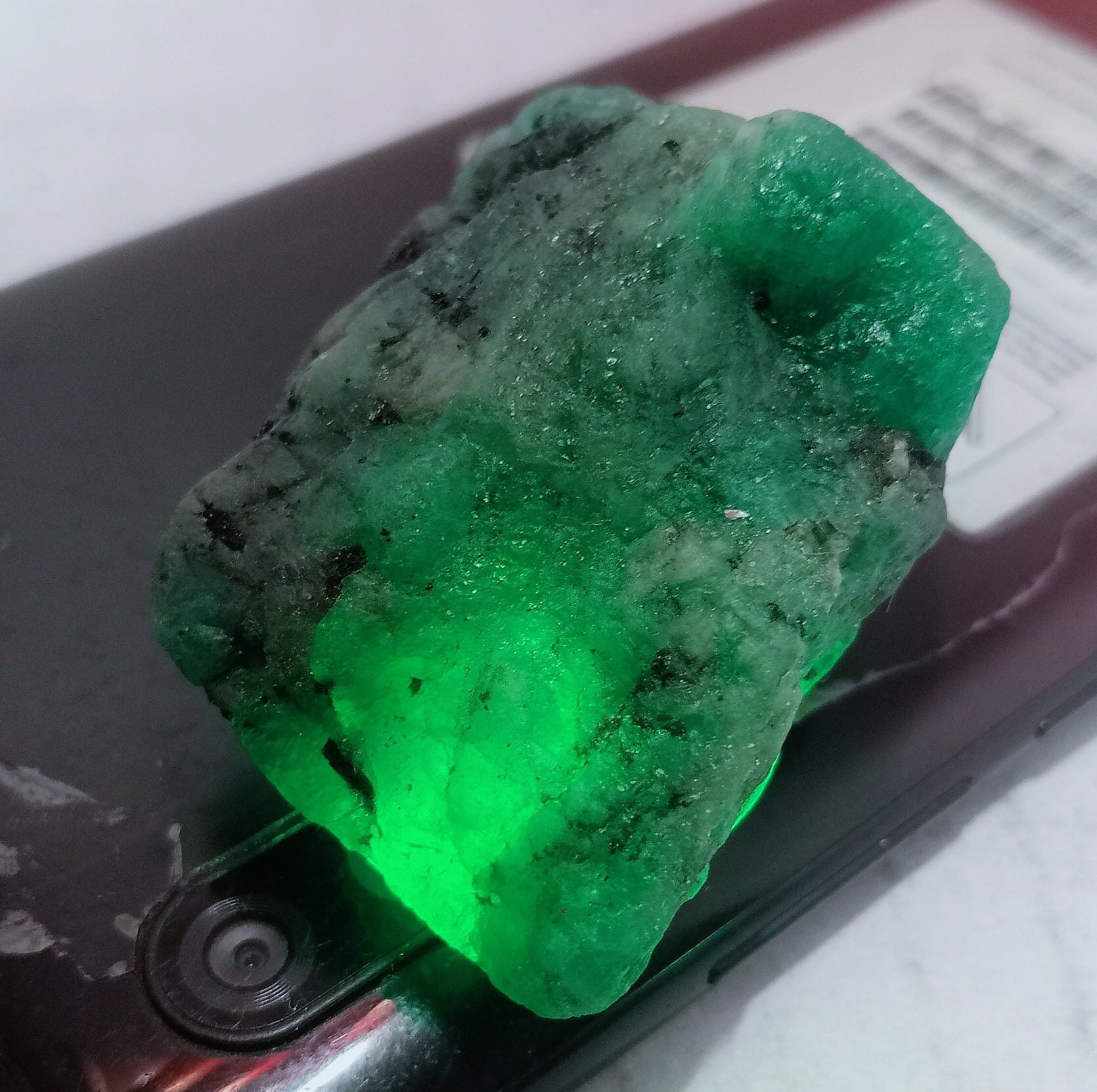 Big Emerald Rough Stone / Natural Zambian Emerald Rough Stone - Etsy
