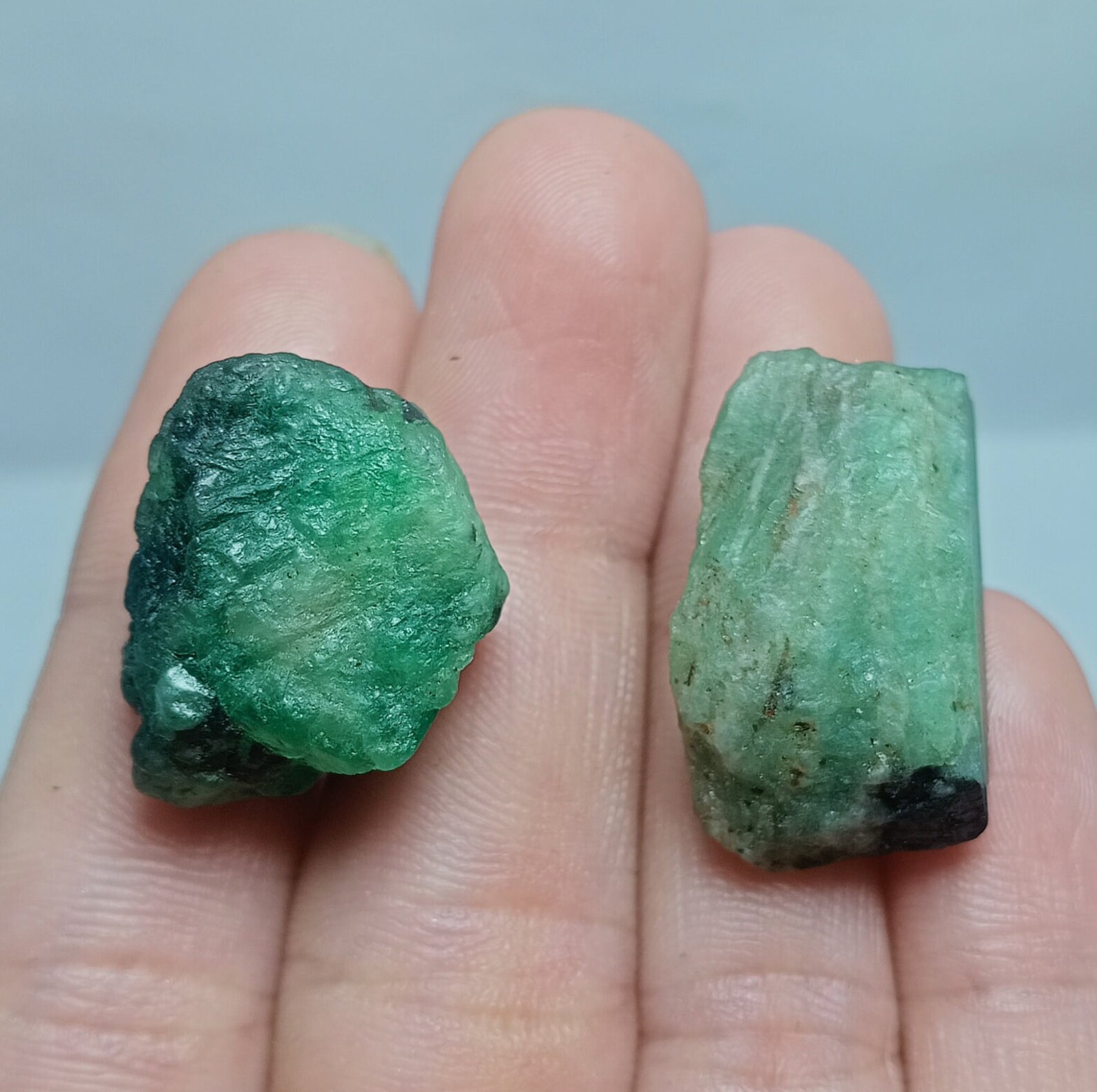 Big Emerald Rough Stone / Natural Zambian Emerald Rough Stone - Etsy