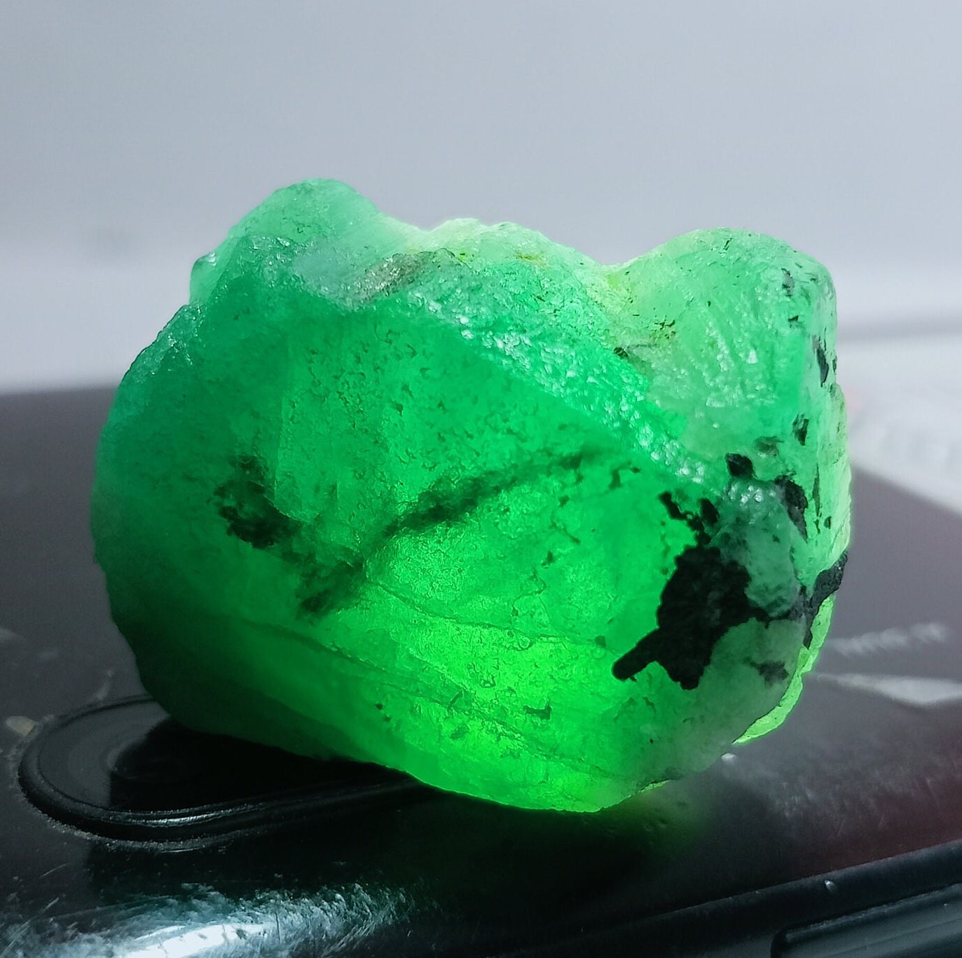 Big Emerald Rough Stone / Natural Zambian Emerald Rough Stone - Etsy