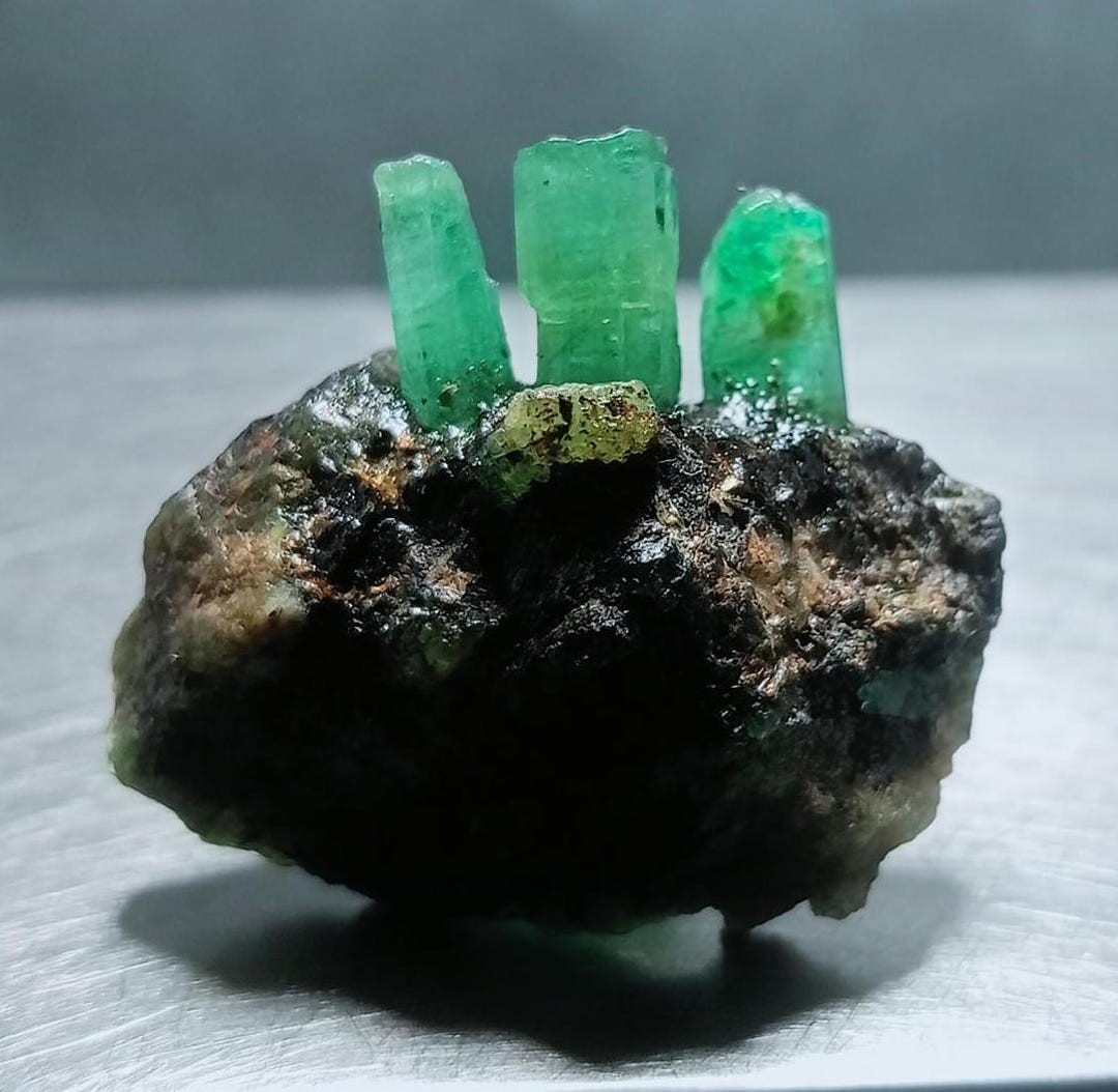 Rare Emerald Rough, Gemstone Raw, Zambian Emerald Specimen, Big Natural ...