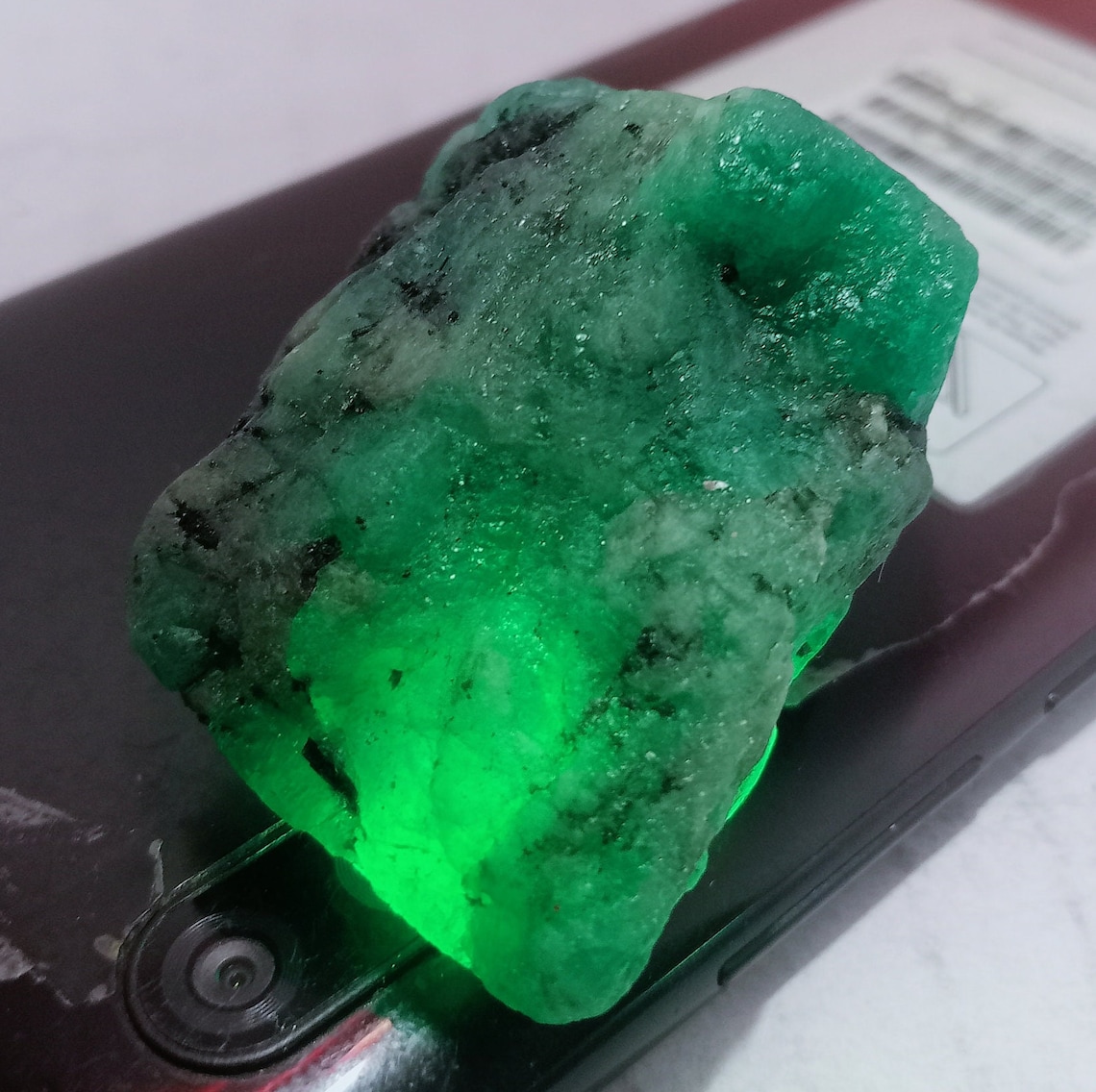 Big Emerald Rough Stone / Natural Zambian Emerald Rough Stone - Etsy