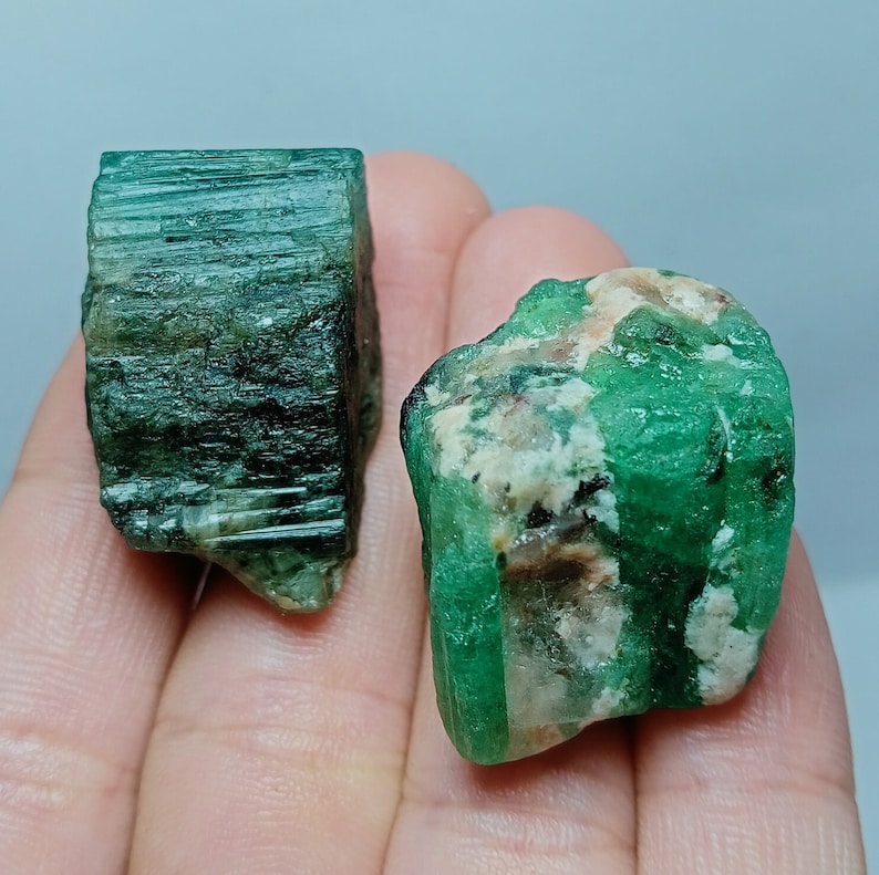 Big Emerald Rough Stone / Natural Zambian Emerald Rough Stone - Etsy
