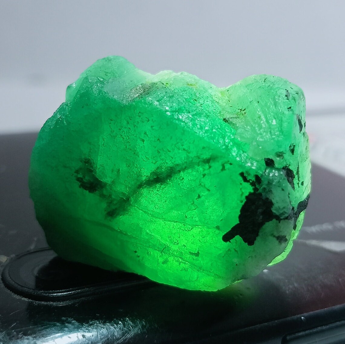 Big Emerald Rough Stone / Natural Zambian Emerald Rough Stone - Etsy