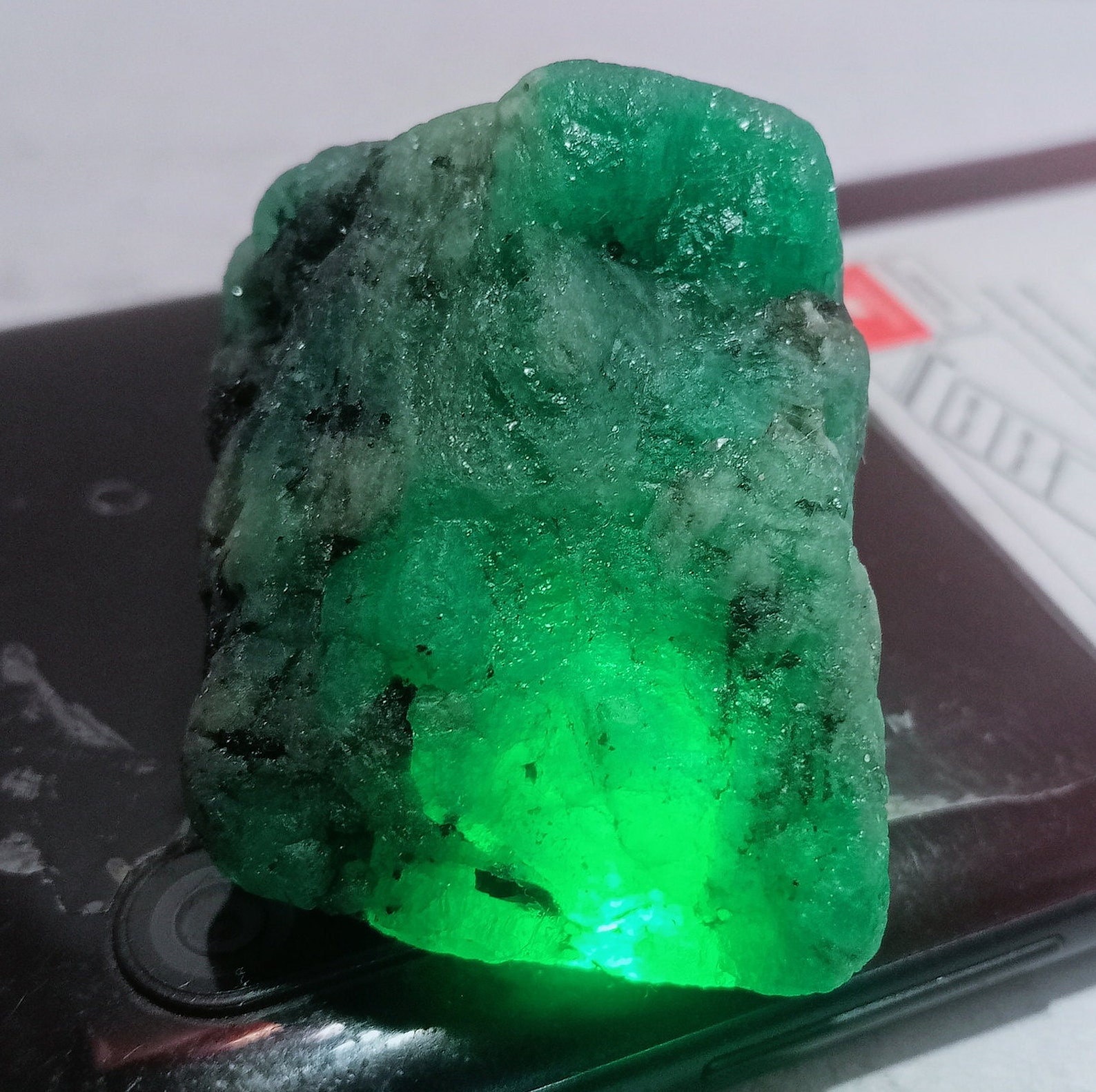 Big Emerald Rough Stone / Natural Zambian Emerald Rough Stone - Etsy