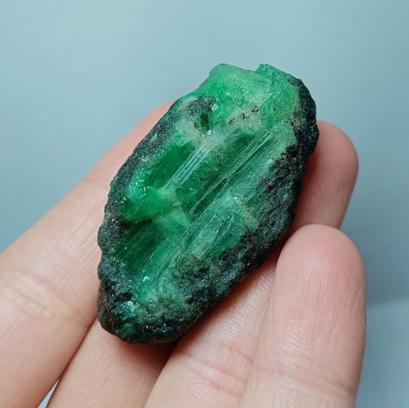 Big Emerald Rough Stone / Natural Zambian Emerald Rough Stone - Etsy