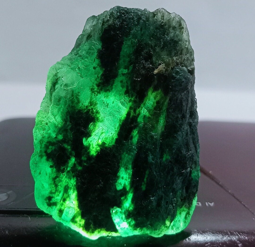 Big Emerald Rough Stone / Natural Zambian Emerald Rough Stone, Raw ...