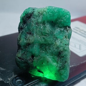Big Emerald Rough Stone / Natural Zambian Emerald Rough Stone - Etsy