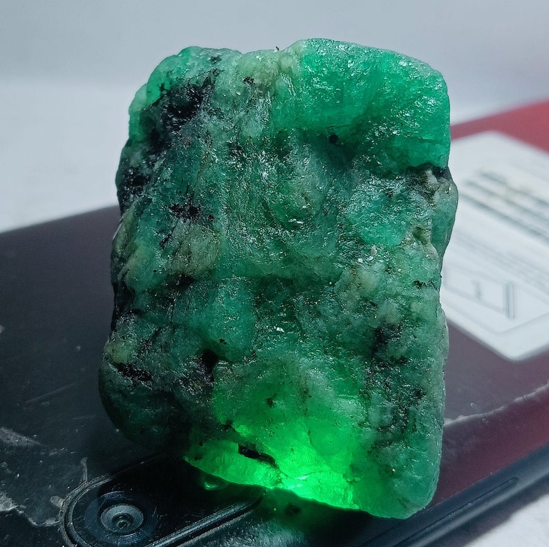 Big Emerald Rough Stone / Natural Zambian Emerald Rough Stone - Etsy