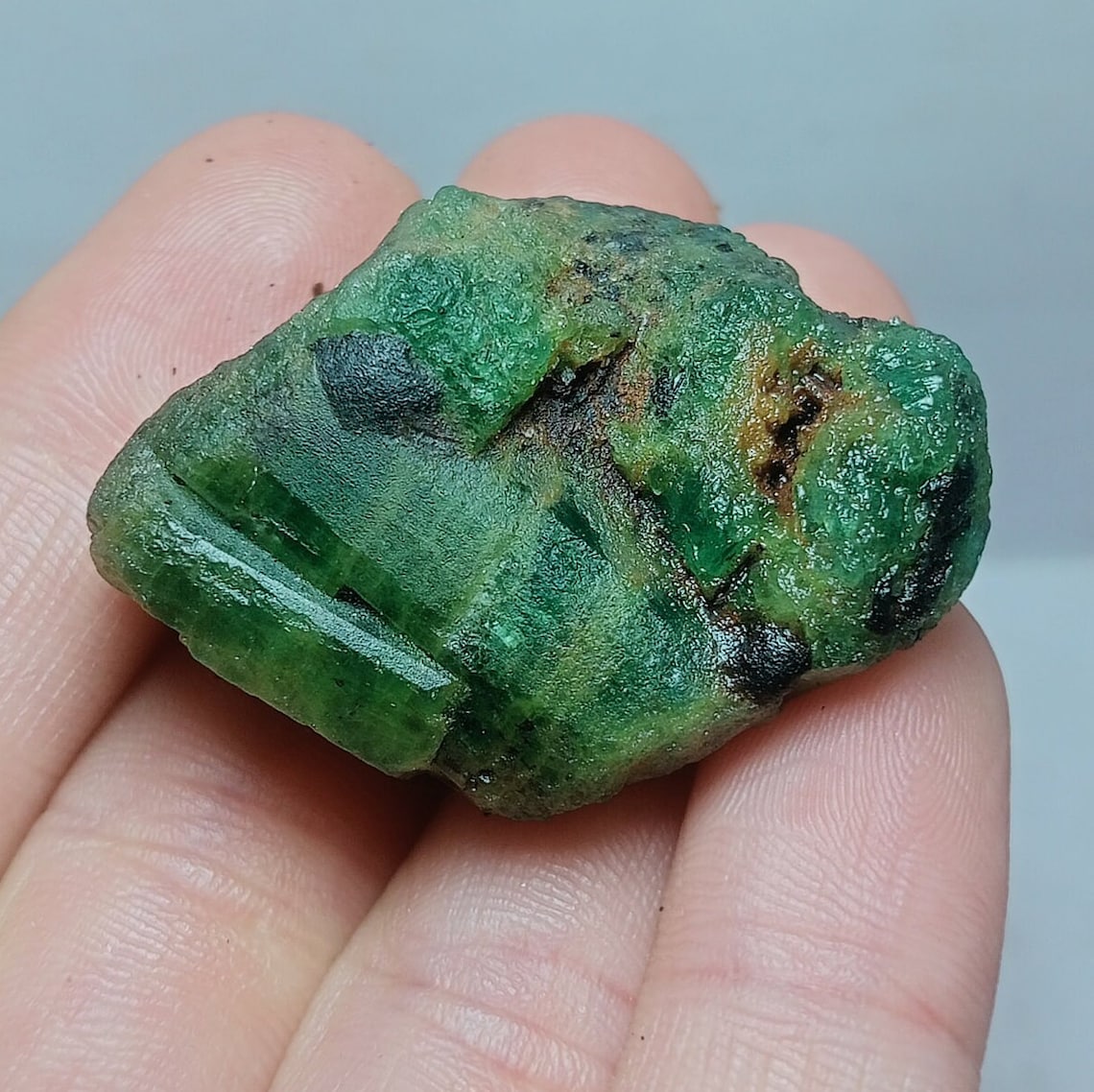 Big Emerald Rough Stone / Natural Zambian Emerald Rough Stone, Raw Emerald, Rare, Top Quality ...