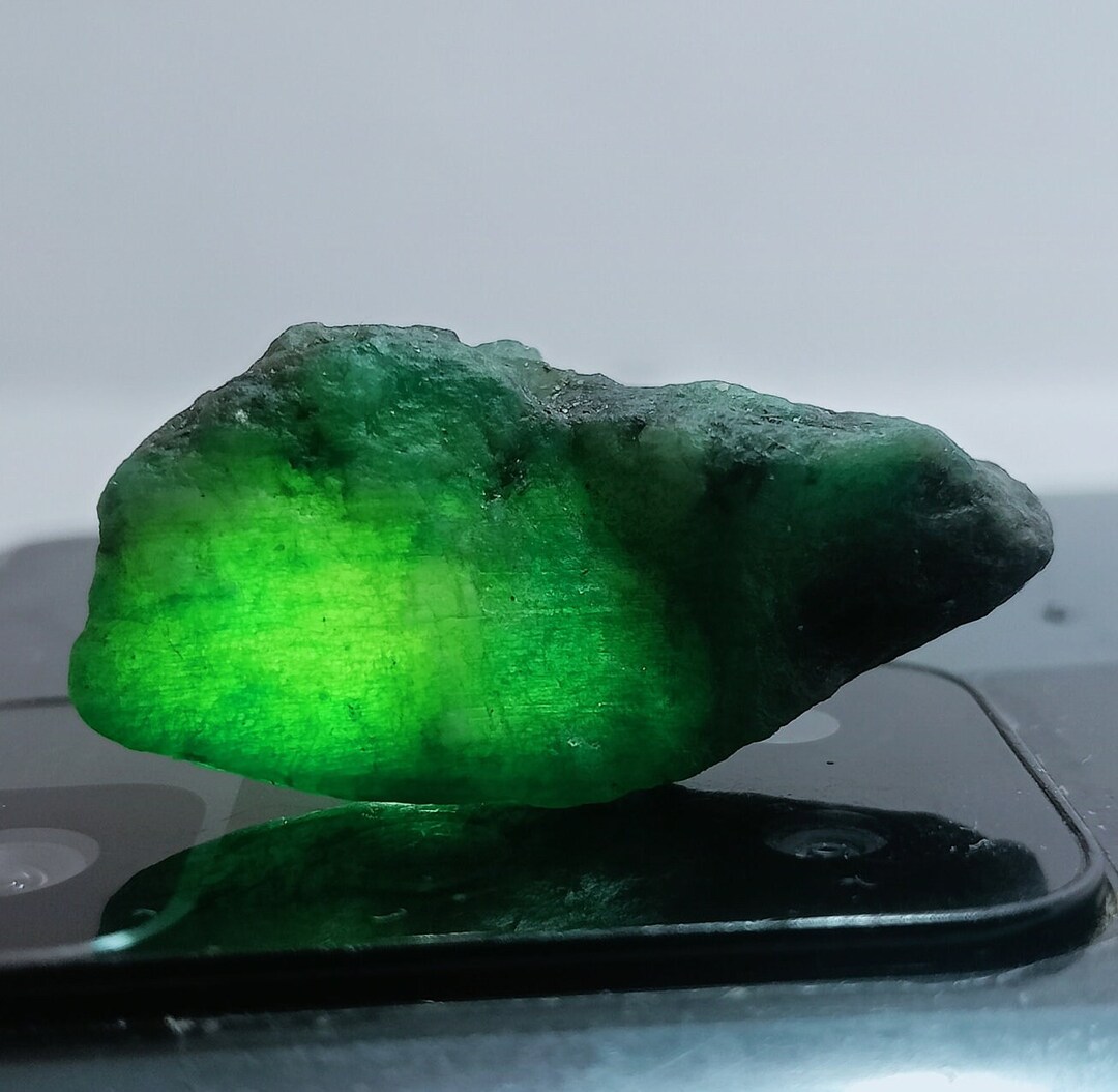 Big Emerald Rough Stone, Natural Zambian Emerald Rough Stone, Raw ...