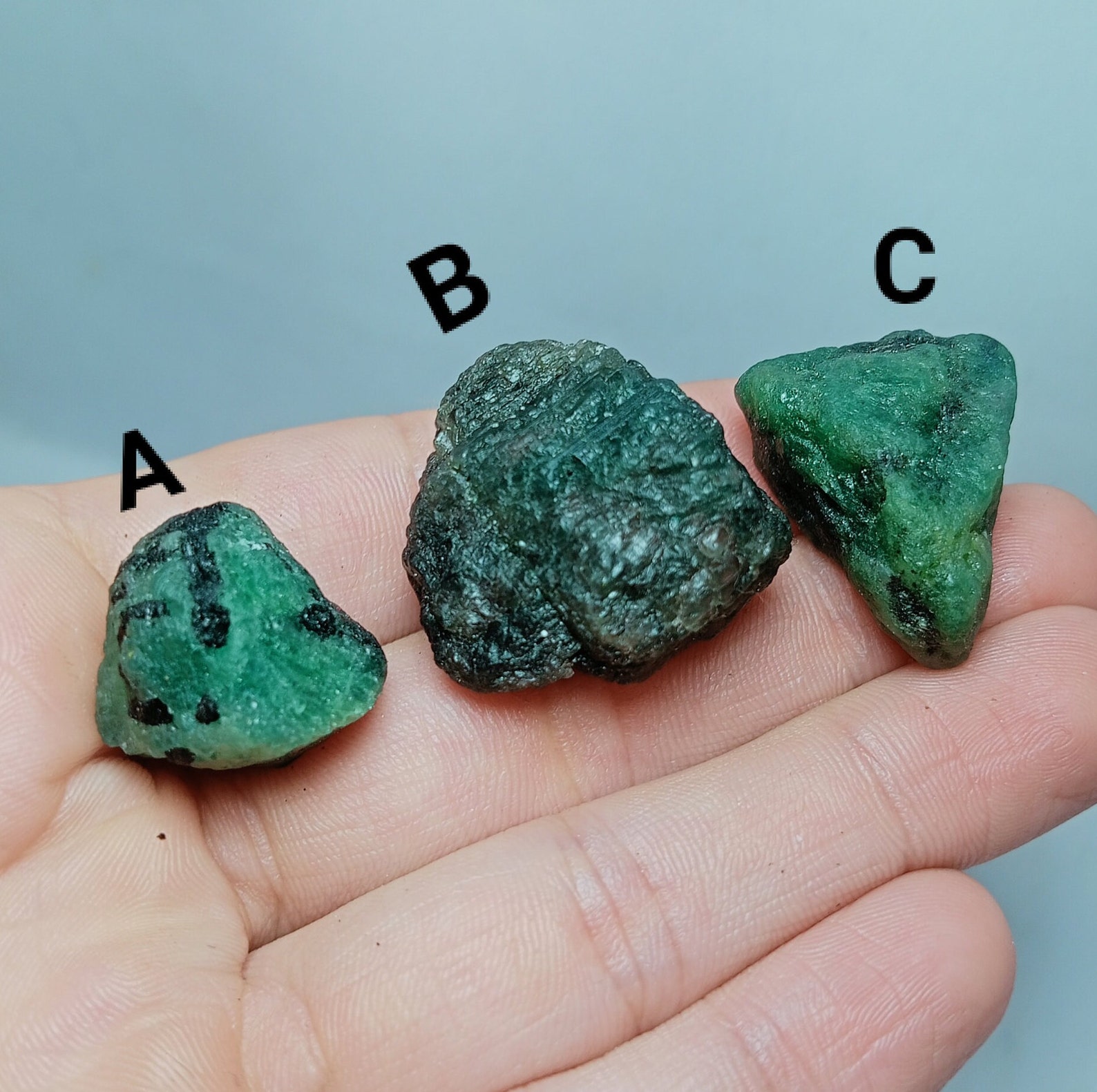 Big Emerald Rough Stone / Natural Zambian Emerald Rough Stone - Etsy