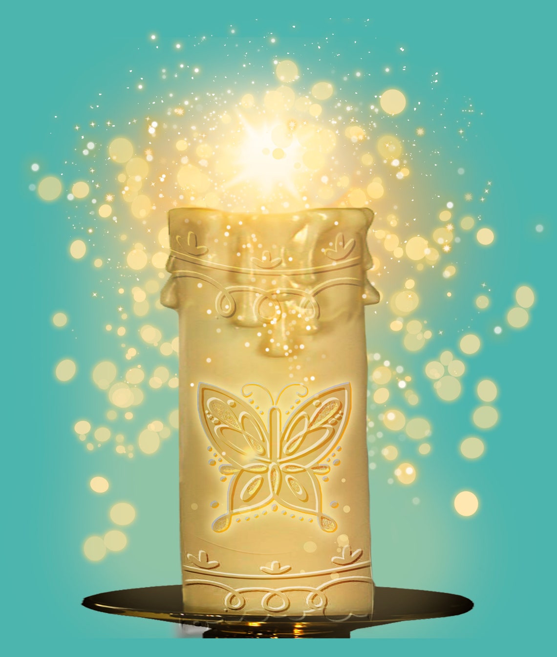 Digital Encanto Candle Madrigal With Shine. PNG Transparent Background ...