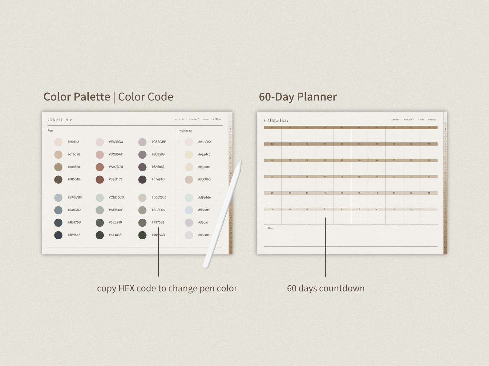 Digital Notebook | Landscape | Paper Texture | Goodnotes/ Notability ...