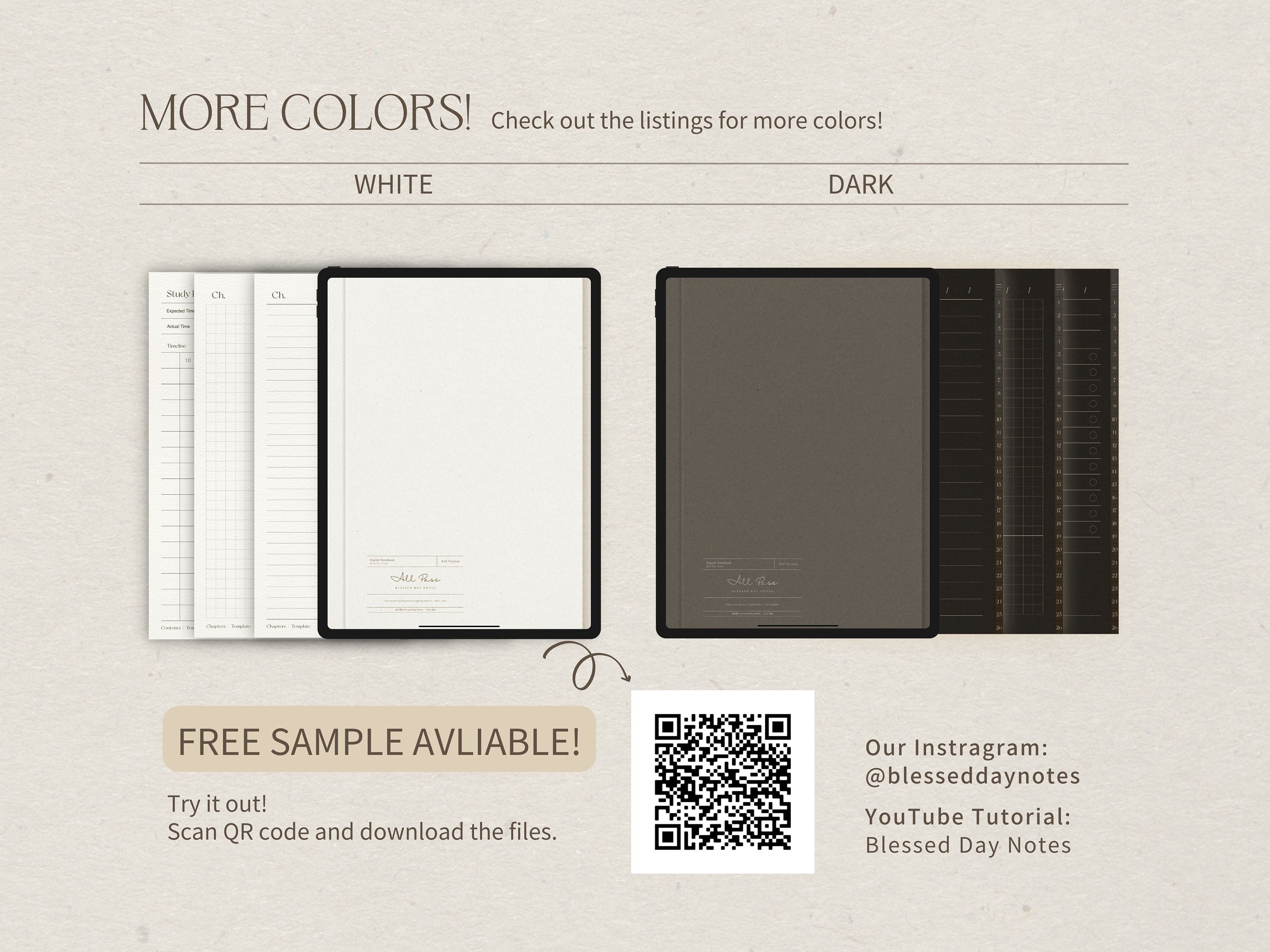 Digital Notebook | Paper Texture | Goodnotes/ Notability/ Collanote ...
