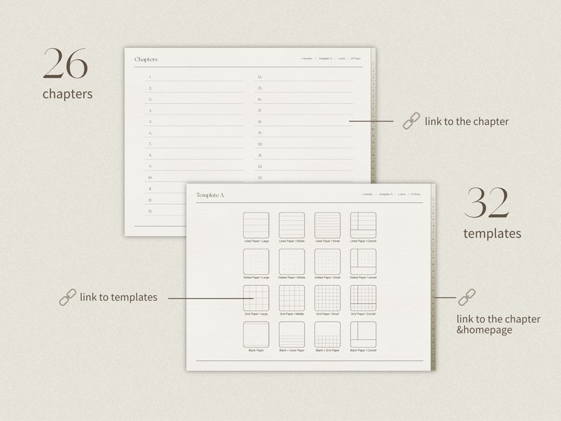 Digital Notebook | Landscape | Paper Texture | Goodnotes/ Notability ...