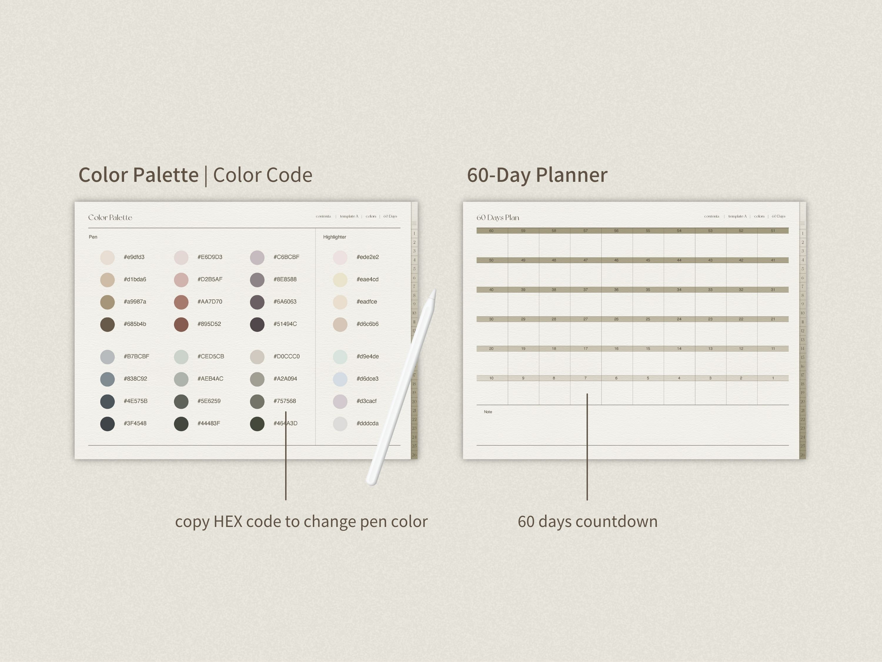 Digital Notebook | Landscape | Paper Texture | Goodnotes/ Notability ...