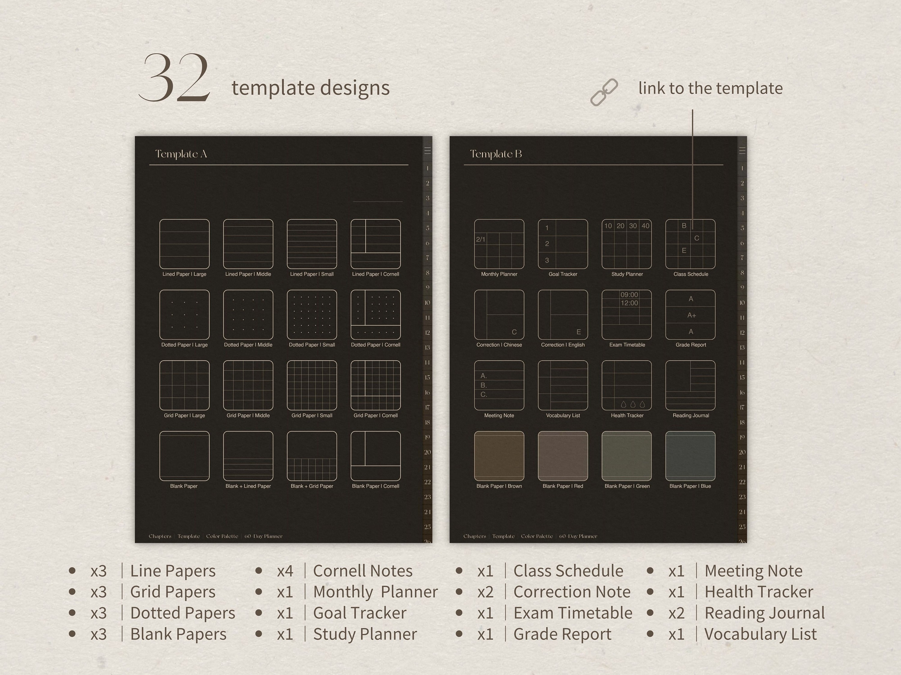 Digital Notebook | Paper Texture | Goodnotes/ Notability/ Collanote ...