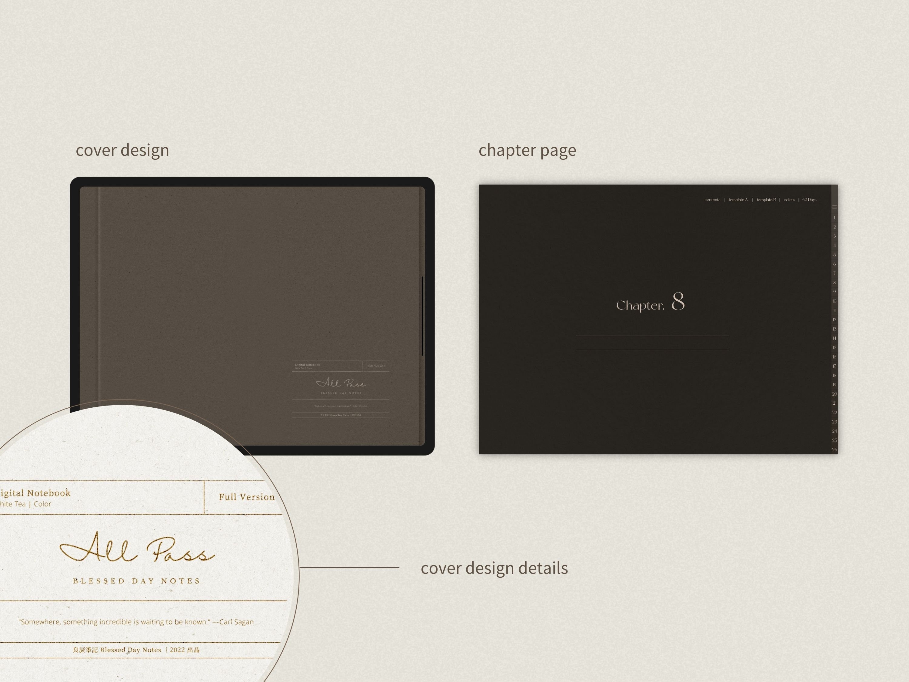 Digital Notebook Landscape Paper Texture Goodnotes/ Notability ...