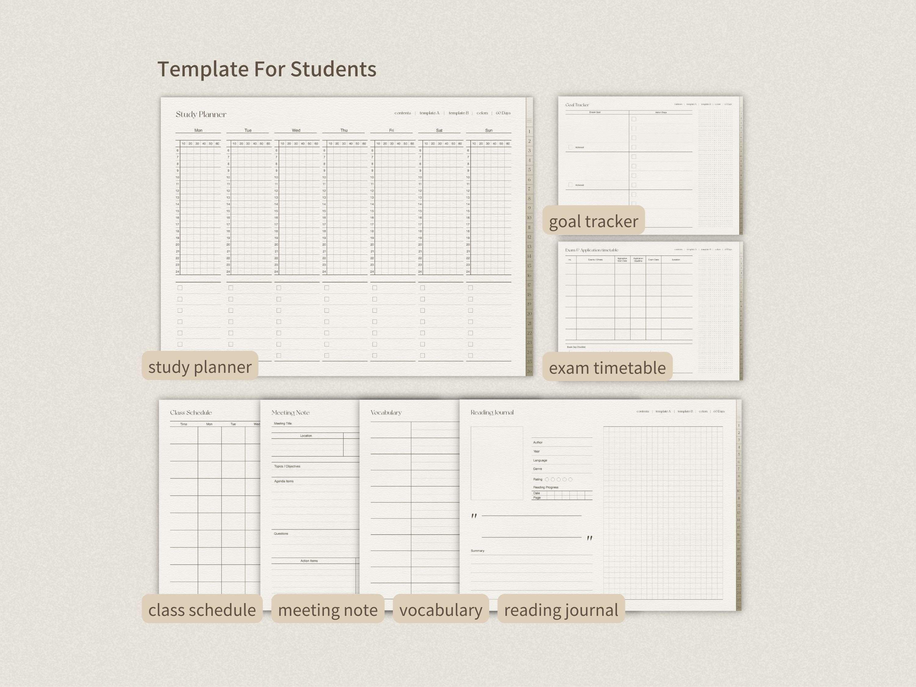 Digital Notebook | Landscape | Paper Texture | Goodnotes/ Notability ...