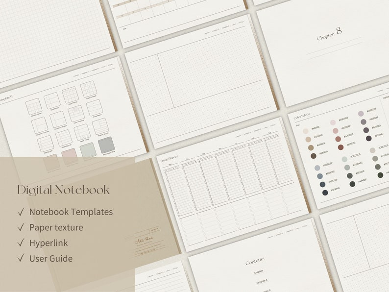 Digital Notebook | Landscape | Paper Texture | Goodnotes/ Notability ...
