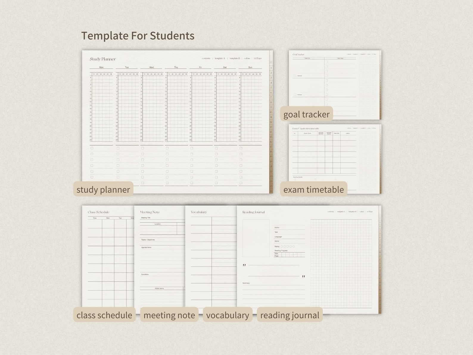 Digital Notebook | Landscape | Paper Texture | Goodnotes/ Notability ...