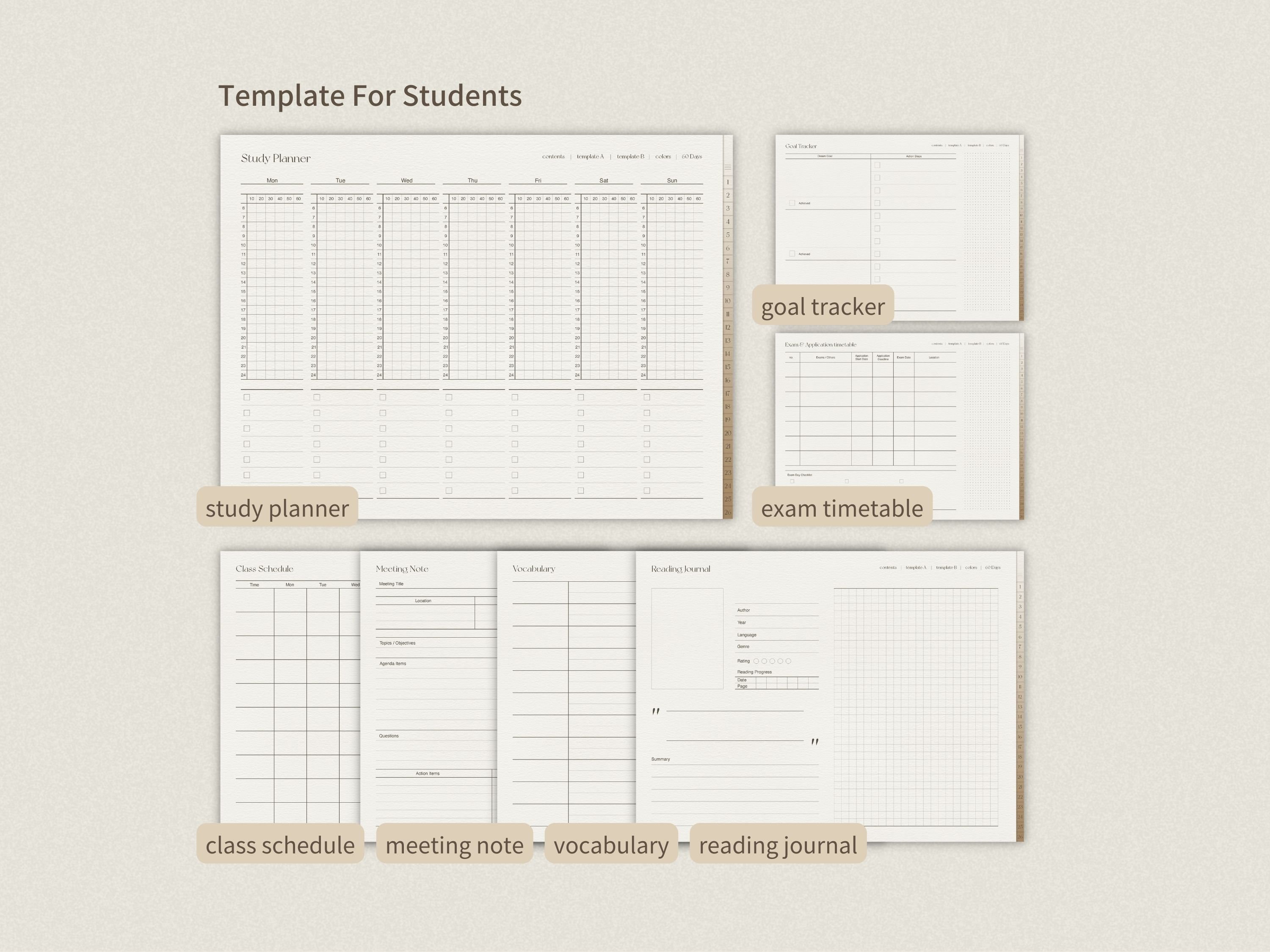 Digital Notebook | Landscape | Paper Texture | Goodnotes/ Notability ...