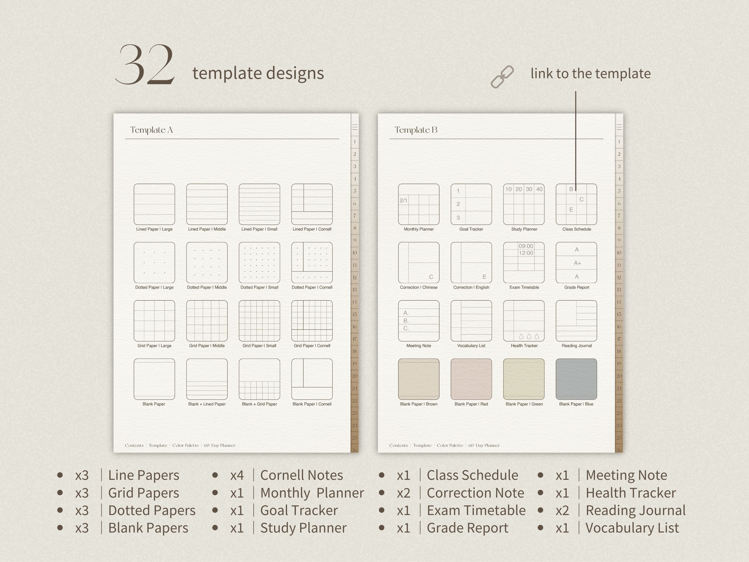 Digital Notebook | Paper Texture | Goodnotes/ Notability/ Collanote ...