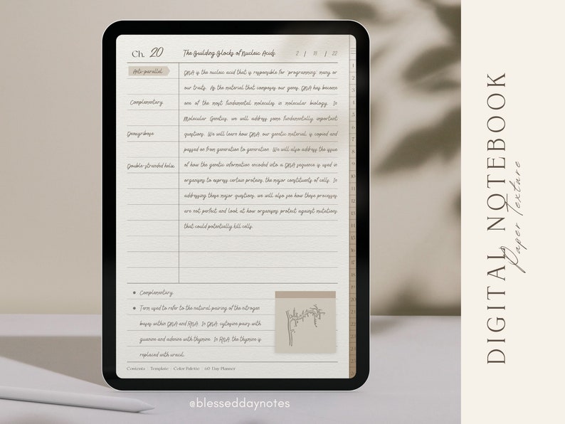 Digital Notebook Paper Texture Goodnotes/ Notability/ Collanote ...