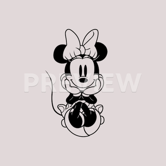 Retro Minnie Mouse PNG - Etsy
