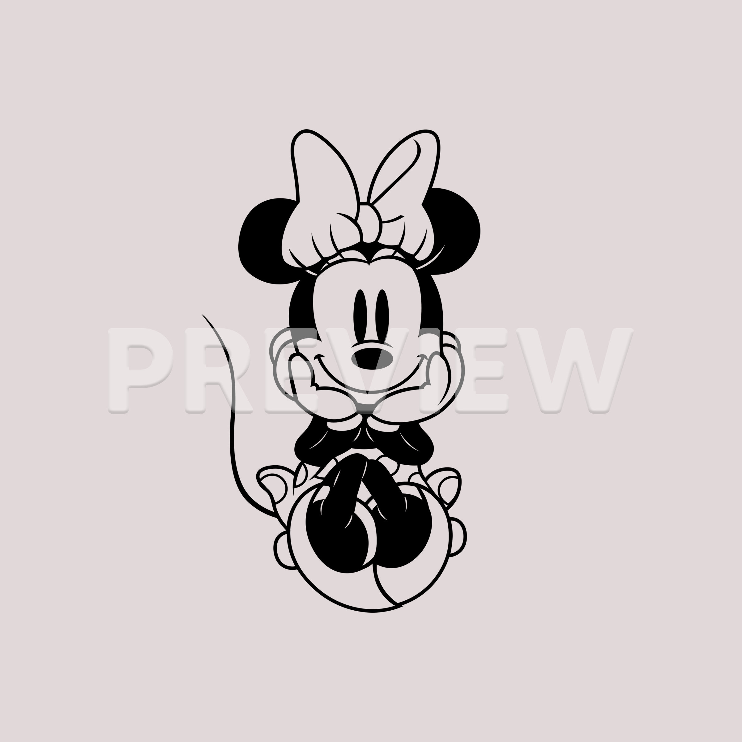 Retro Minnie Mouse PNG - Etsy