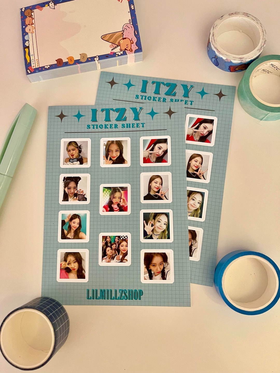 Kpop Sticker Sheet, Itzy Sticker Sheet, Kpop Vinyl Sticker Sheet ...