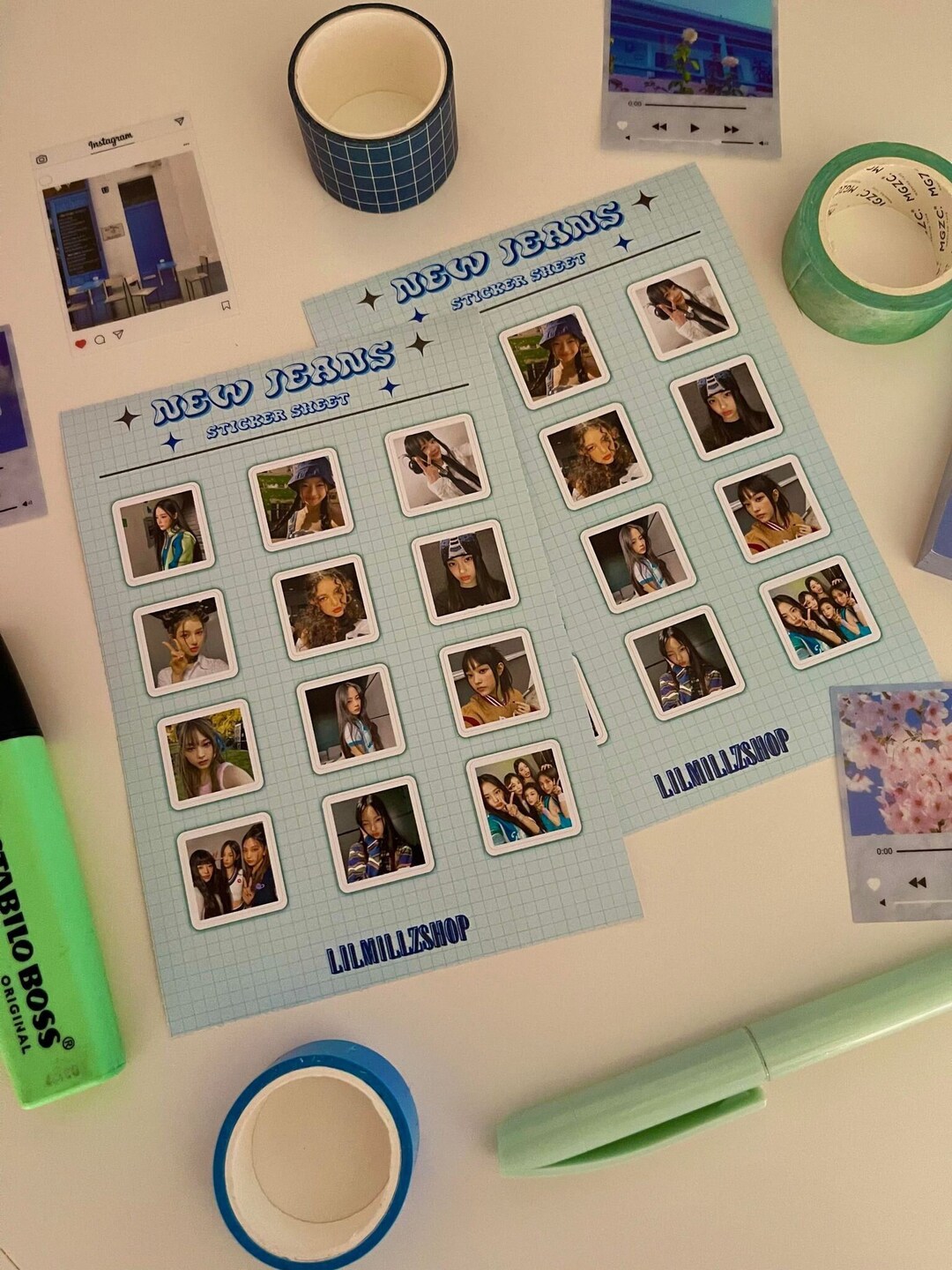 Newjeans Sticker Sheet, Kpop Newjeans Stickers, Kpop Stickers, Kpop ...