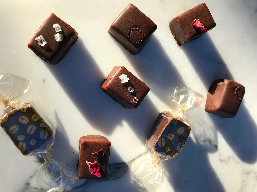 Chocolate Enrobed Honey Caramel Mix, Gourmet Candy, Organic Snacks ...