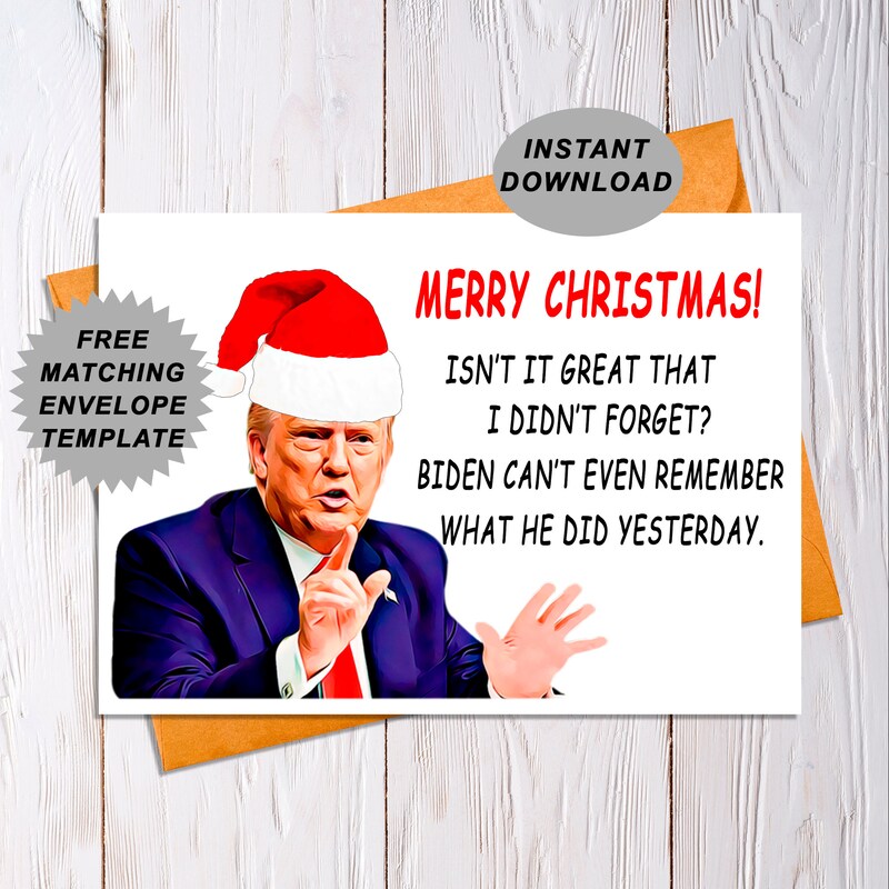 Trump Christmas Card - Etsy