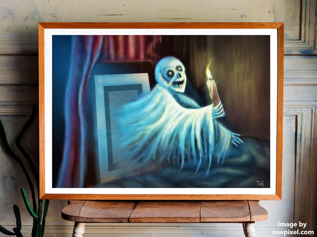 Occult Ghost Halloween Art Print Dark Fantasy Spooky Poster - Etsy