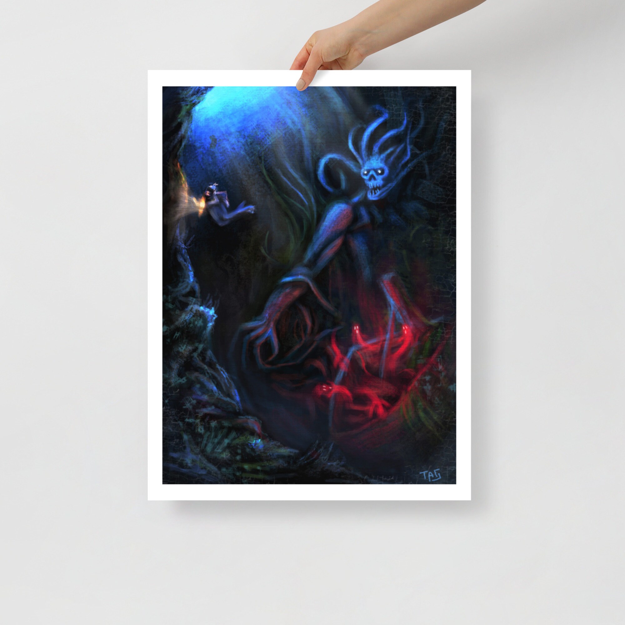 Ocean Creature Cryptid Demonic Art Print Fantasy Macabre | Etsy