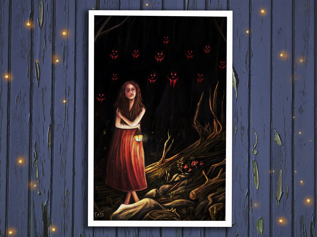 The Demons Horror Halloween Dark Poster, Fantasy Gothic Punk Decor ...