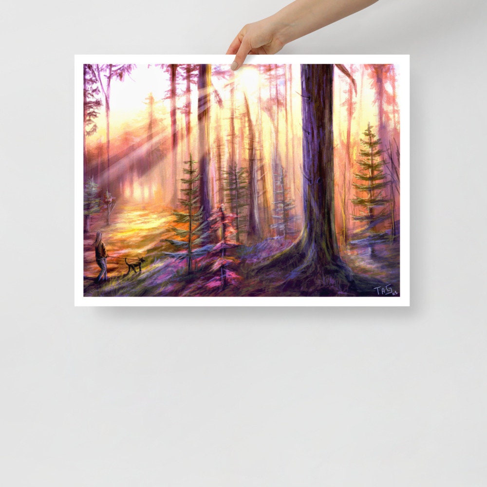 Autumn Landscape Poster Warm Color Wall Art Fall Season Home - Etsy