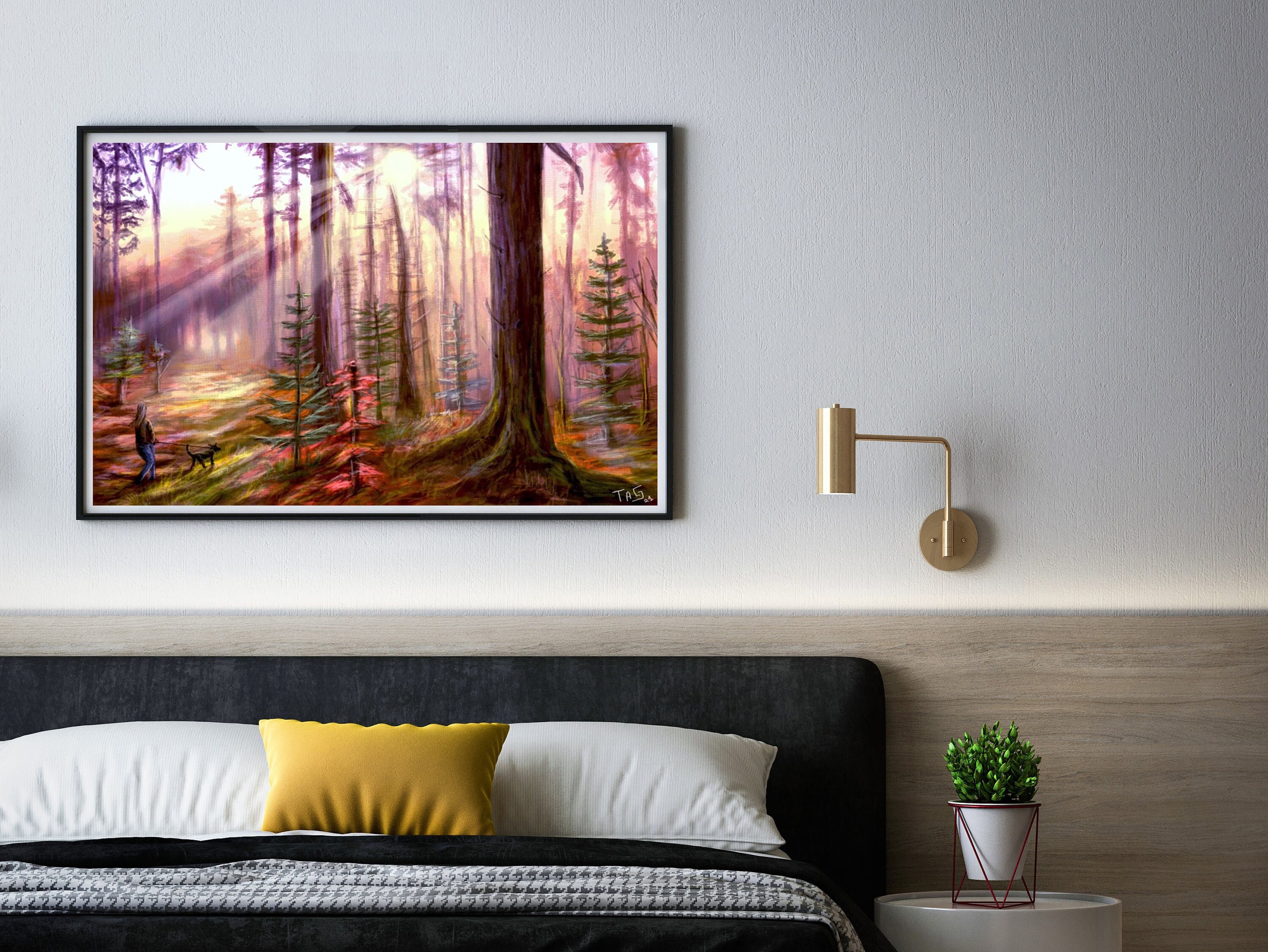 Autumn Landscape Poster Warm Color Wall Art Fall Season Home - Etsy