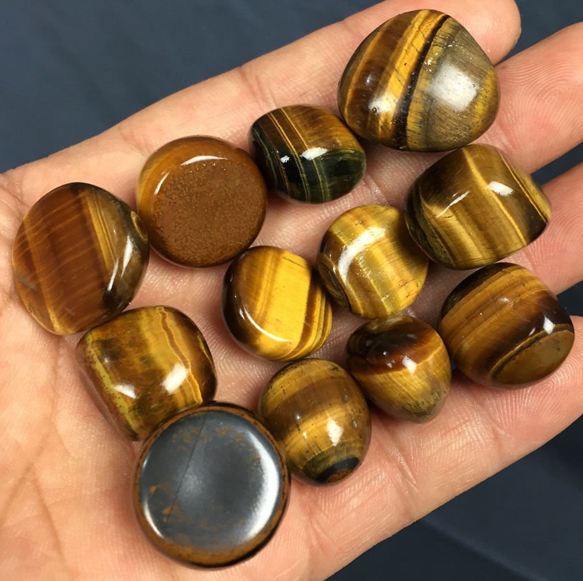 94g 12PCS Tiger's Eye Gravel Quartz Crystal Great Shine / | Etsy