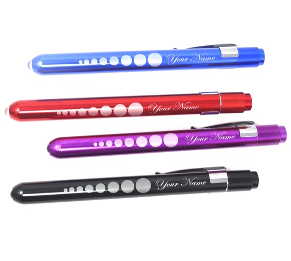 Personalized Medical Pen Light Pupil Gauge Ruler LED Nurse - Etsy