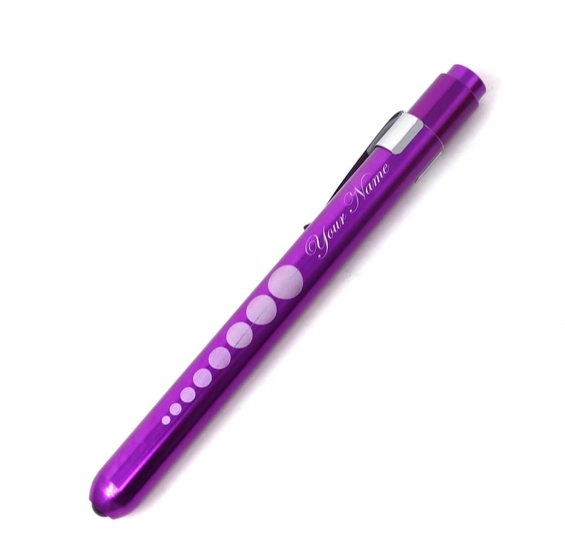 Personalized Medical Pen Light Pupil Gauge Ruler LED Nurse Doctor RN ...