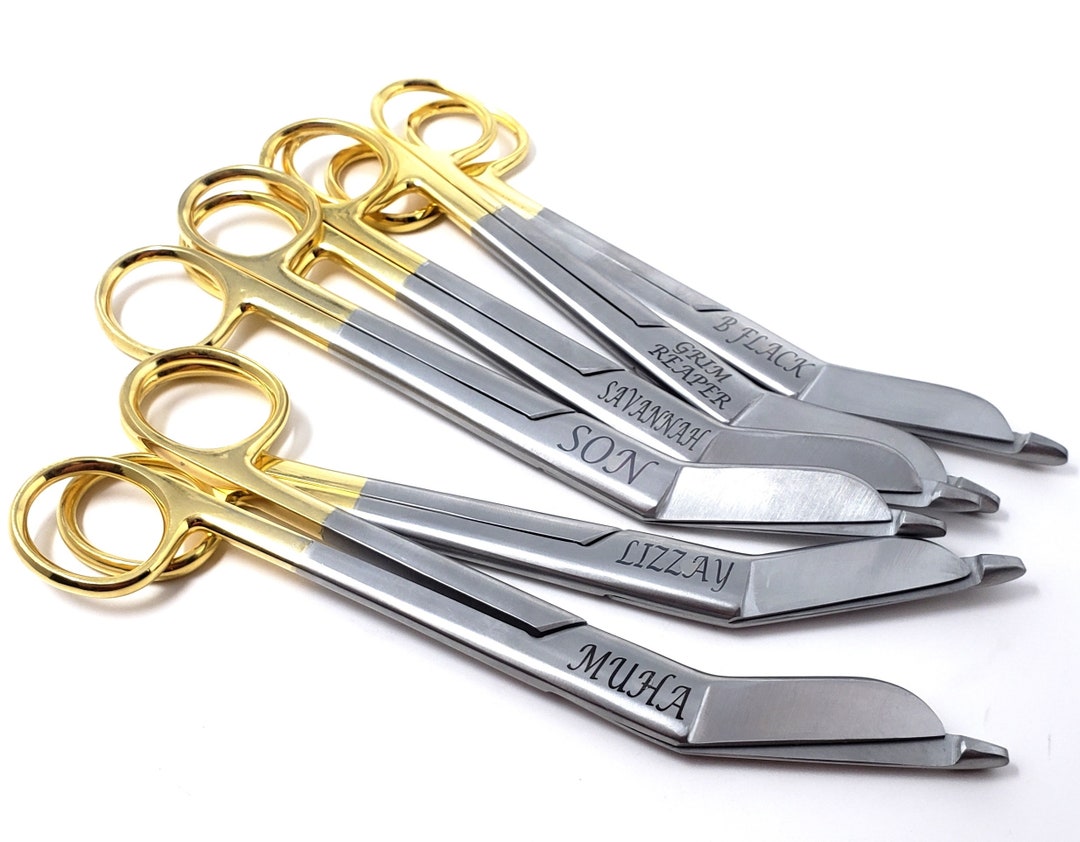 Custom Credential Engrave Registered Nurse Scissors 7.25" Bandage ...