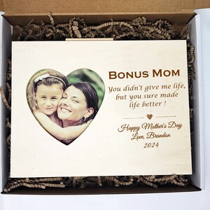 Step Mom Mother's Day Picture Frame, Bonus Mom Gift, Custom Customized ...